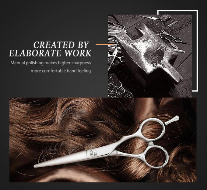 Right Handed Stainless Steel Hair Scissors Salon Use Convex Edge Blade