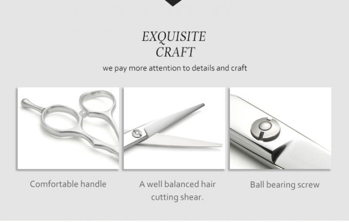 Right Handed Stainless Steel Hair Scissors Salon Use Convex Edge Blade