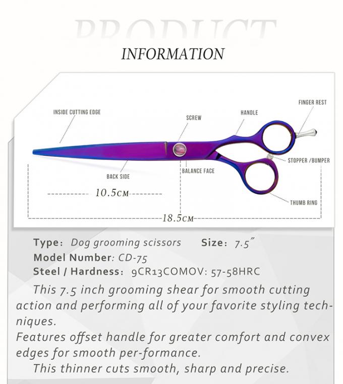 Sharp Special Hairdressing Scissors , Titanium Stainless Steel Hair ...